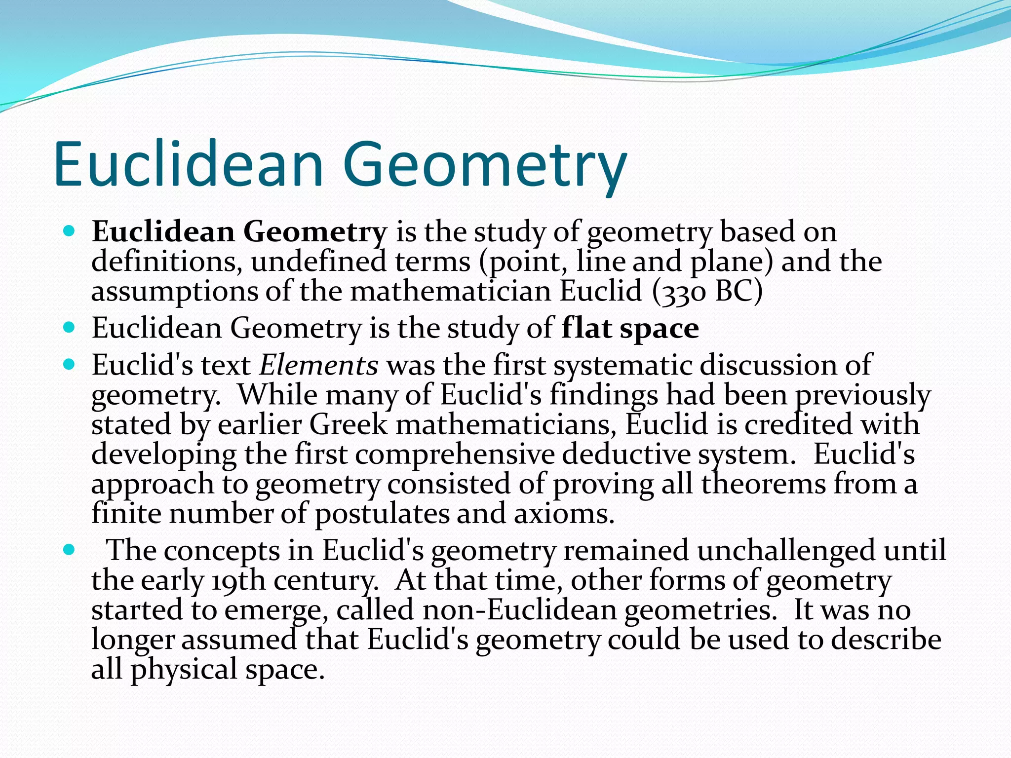 Introduction to euclid’s geometry | PPTX