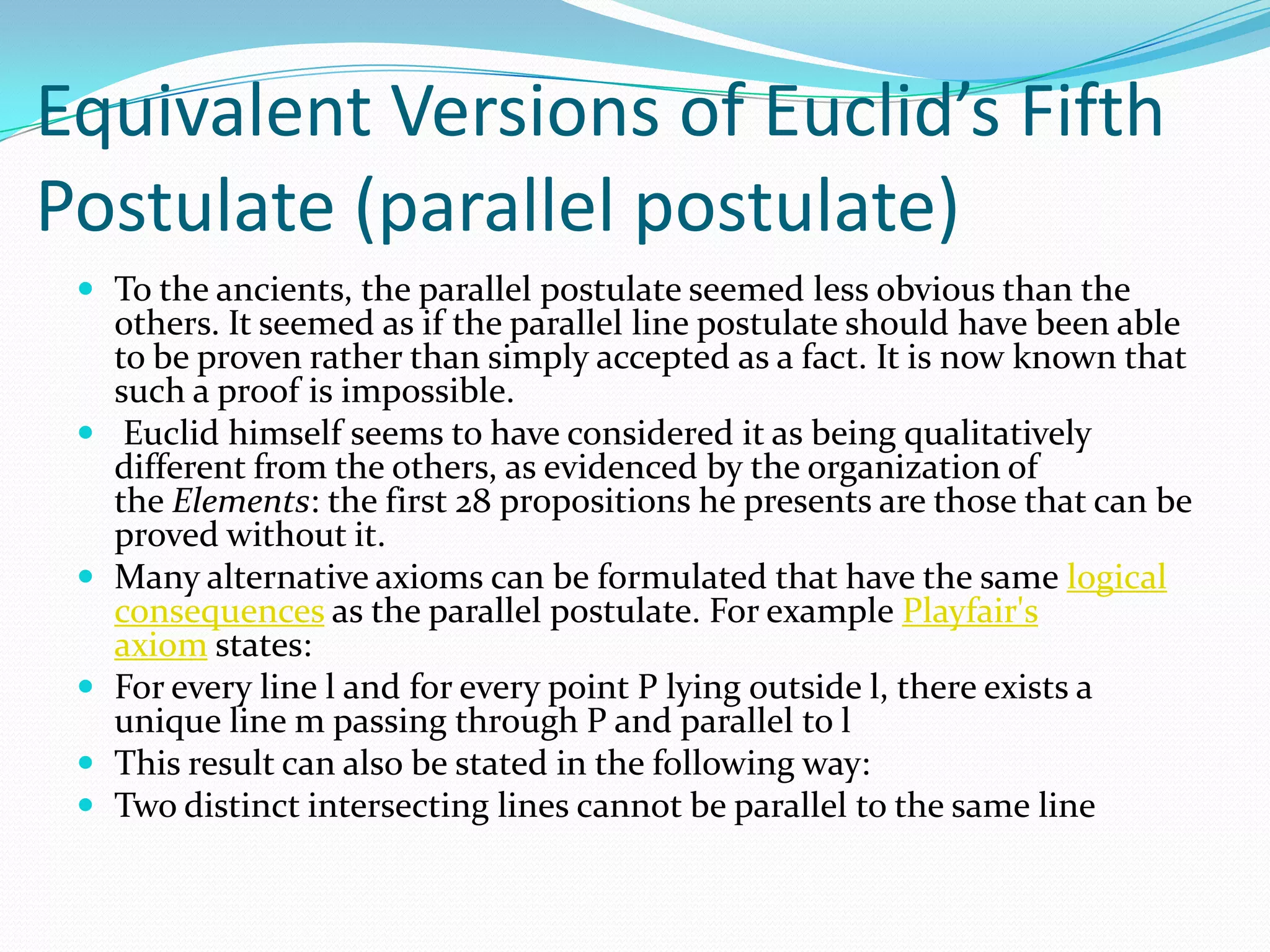 Introduction to euclid’s geometry | PPTX