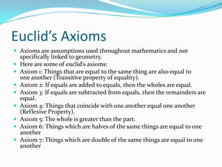 Introduction to euclid’s geometry | PPTX