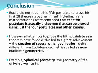 Introduction to euclid’s geometry | PPTX