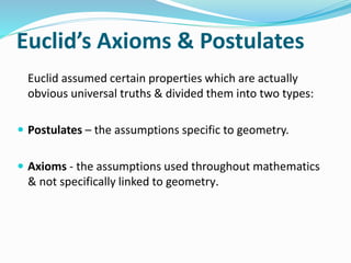 Introduction to euclid’s geometry | PPTX