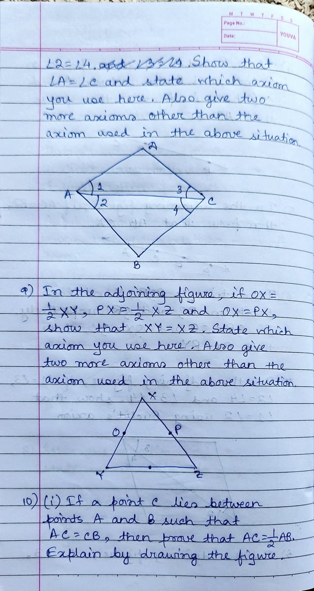 CBSE Grade 9 Mathematics Introduction to Euclid's Geometry Worksheet ...