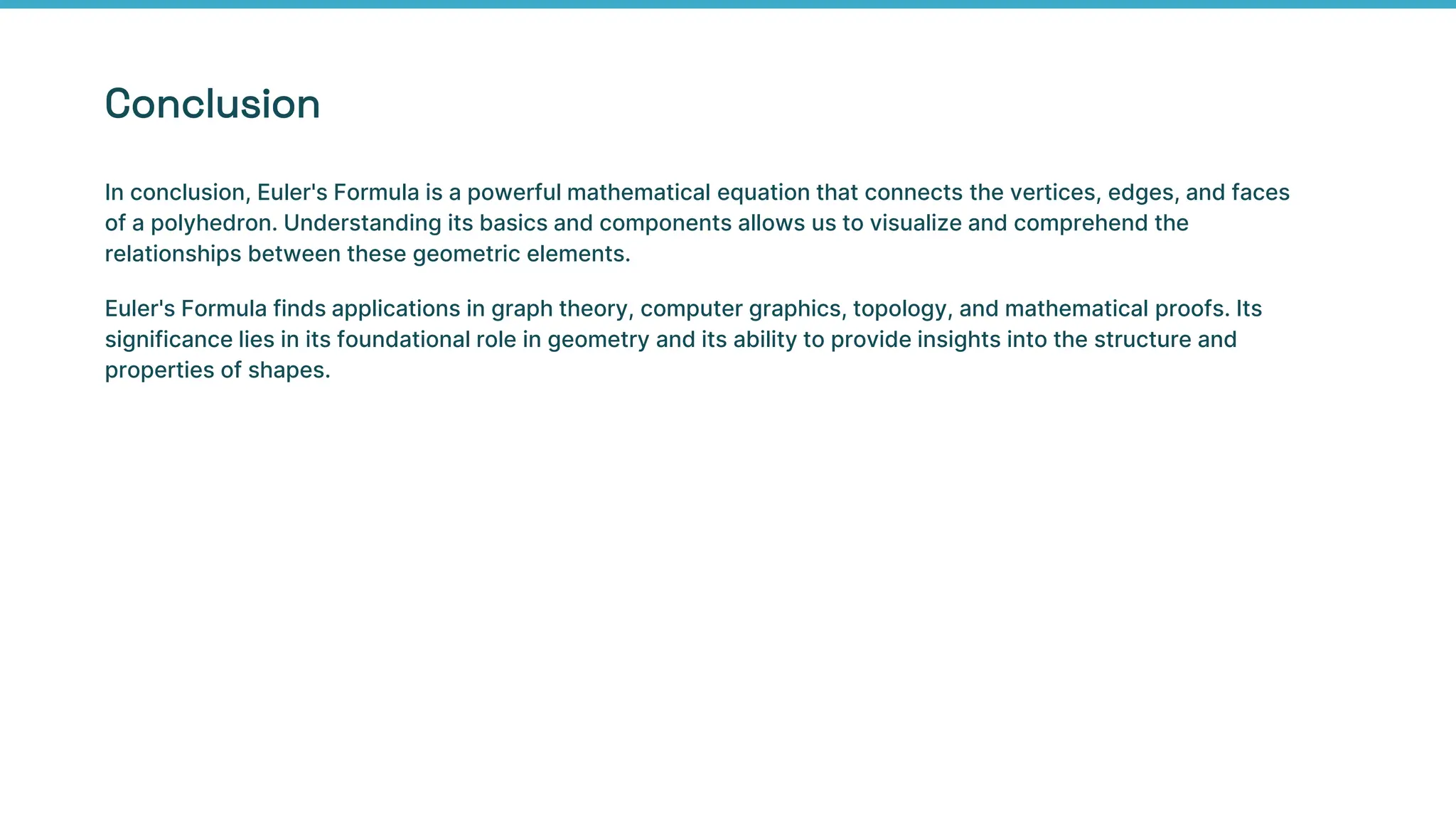 Introduction to Euler's Formula - Slideshow | PPTX