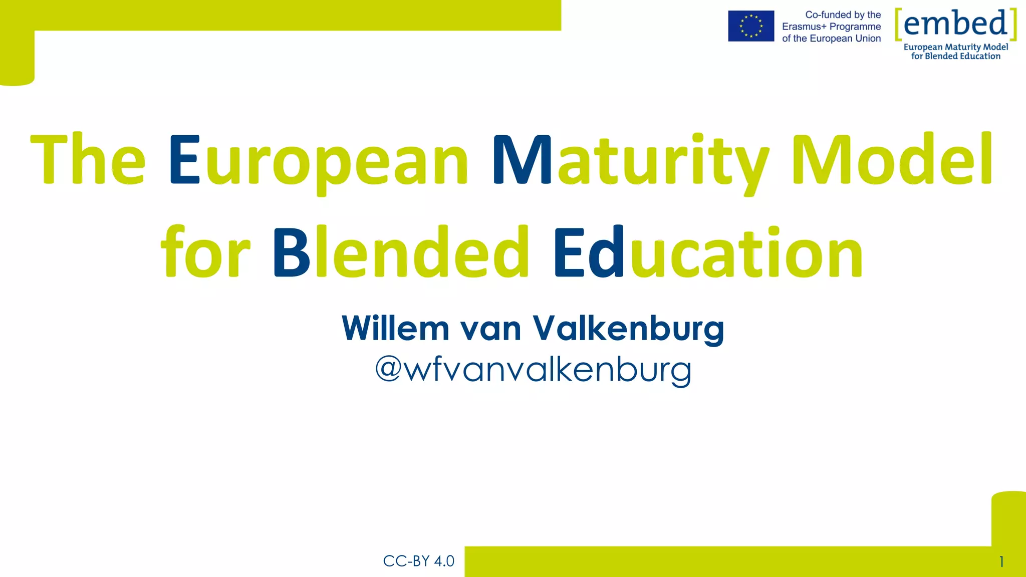 Introduction to European Maturity Model for Blended Education | PDF