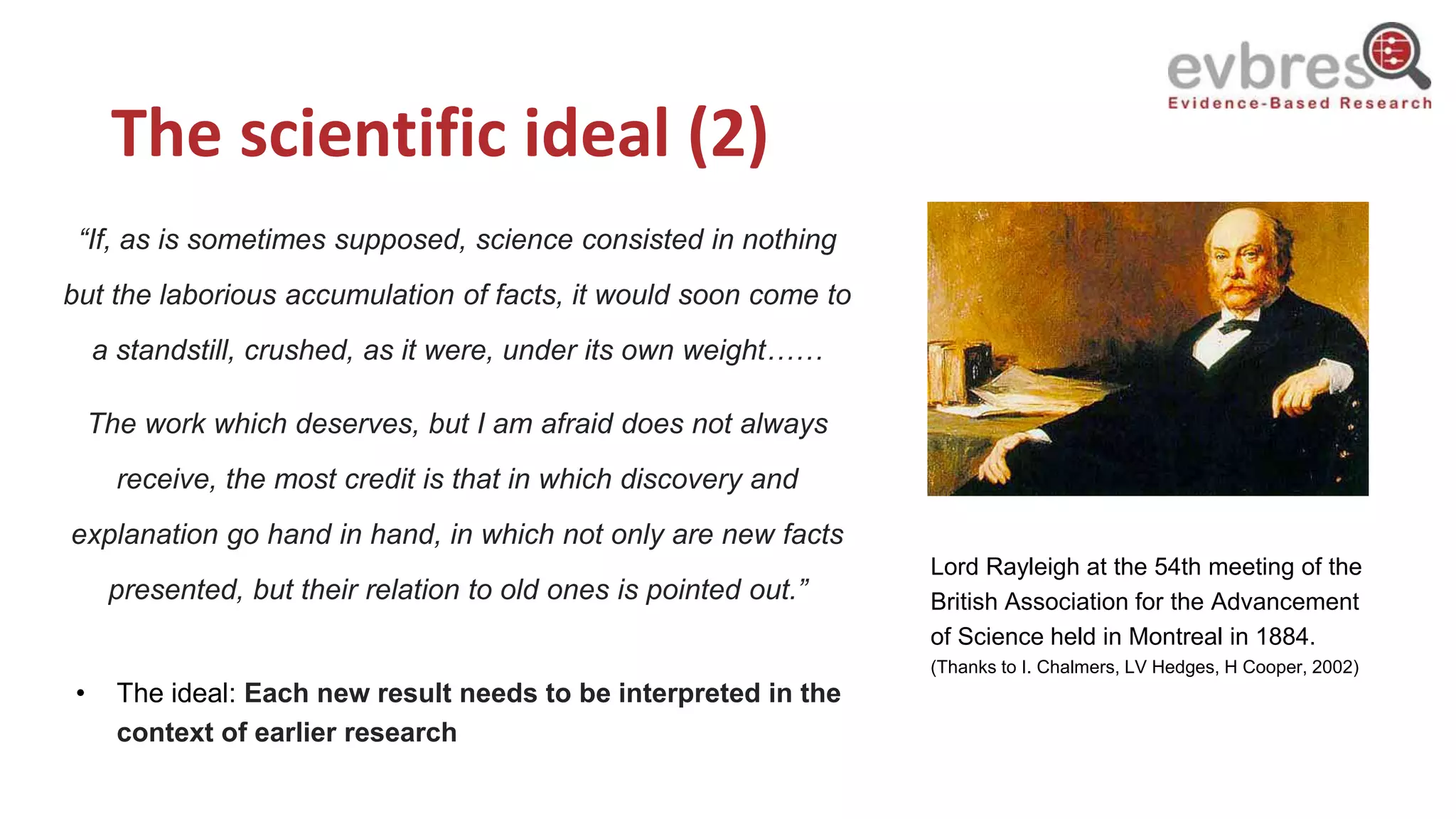 Introduction to evidence based research | PPTX | Science