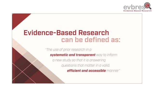 Introduction to evidence based research | PPTX | Science