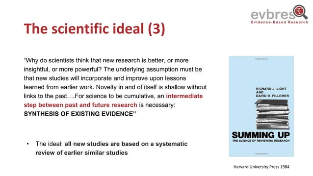 Introduction to evidence based research | PPTX | Science