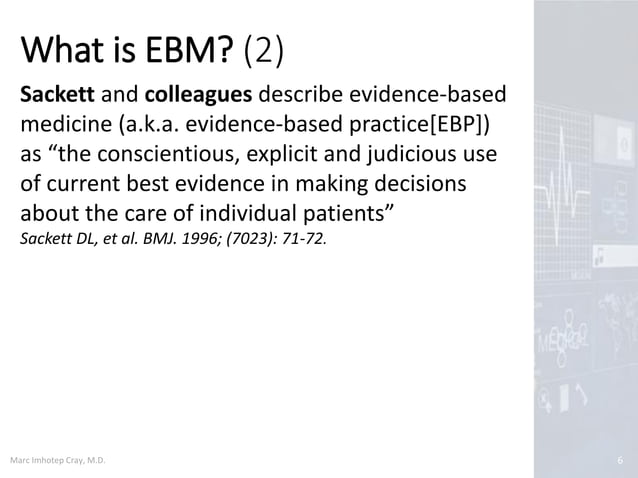 Introduction to Evidence-Based Medicine (EBM) | PDF | Healthcare ...