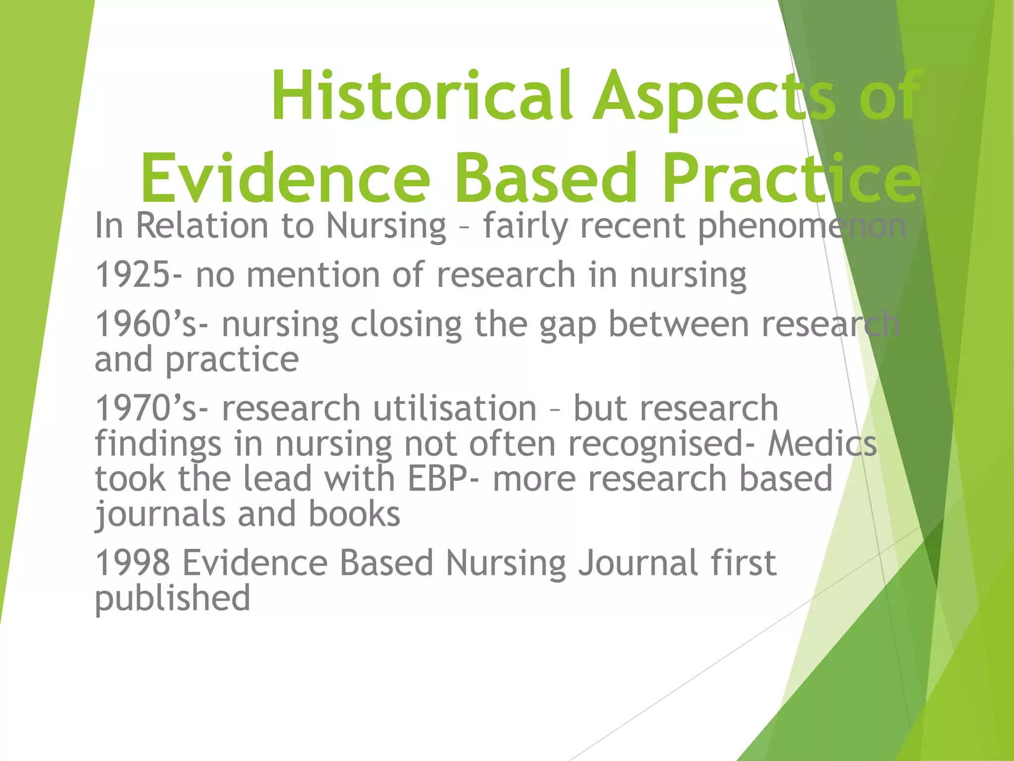 Introduction to evidence based practice | PPT