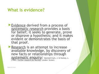 Introduction to evidence based practice | PPT