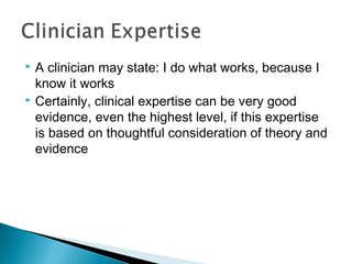 Introduction to evidence based practice slp6030 | PPT