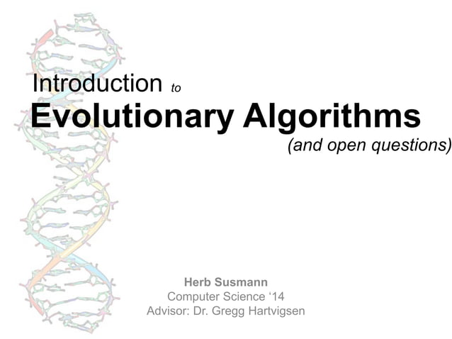 Introduction to Evolutionary Algorithms | PPTX