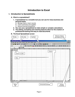 Introduction to Excel | PDF