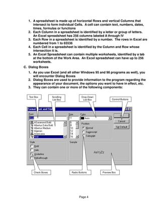 Introduction to Excel | PDF