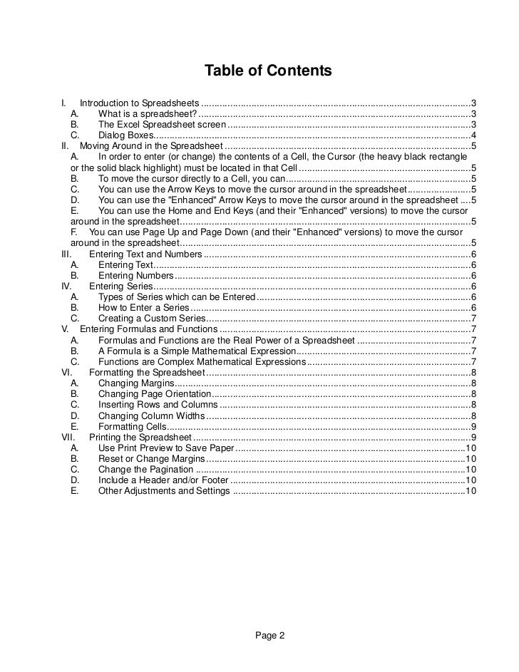 Introduction to Excel