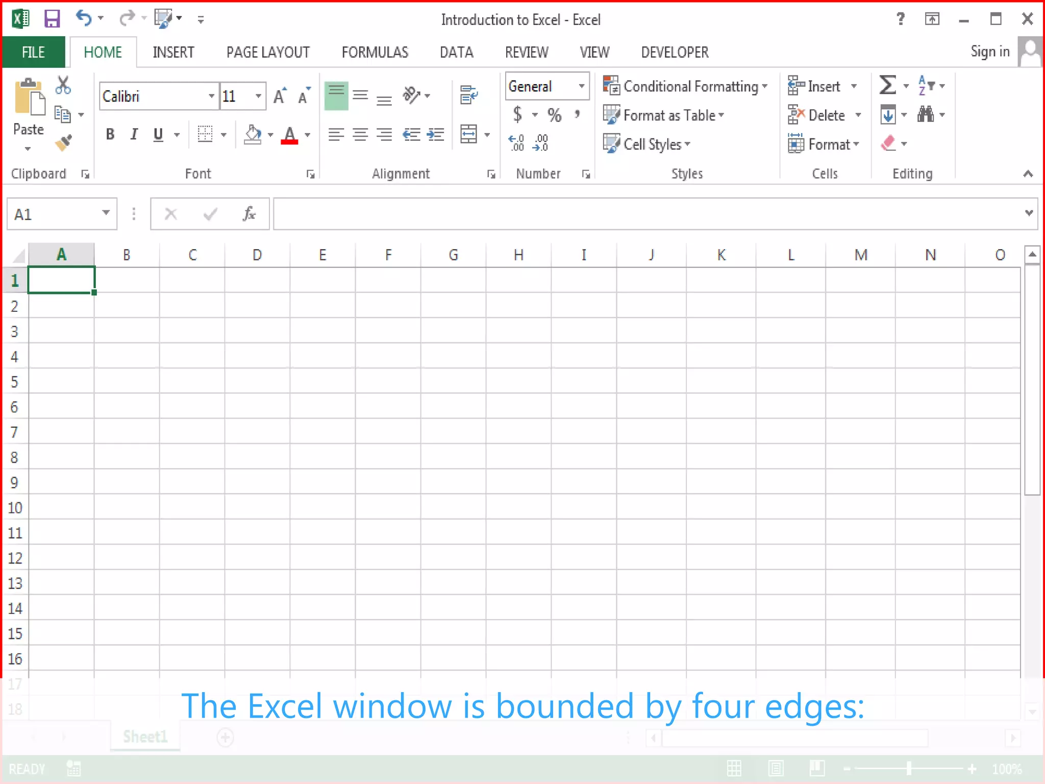 Introduction to Excel - Excel 2013 Tutorial | PDF