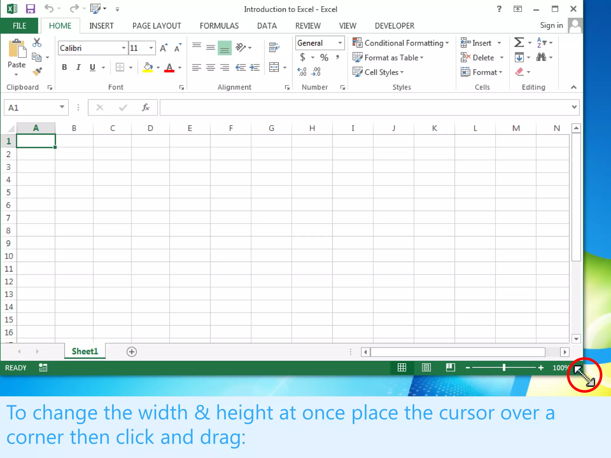 Introduction to Excel - Excel 2013 Tutorial | PDF