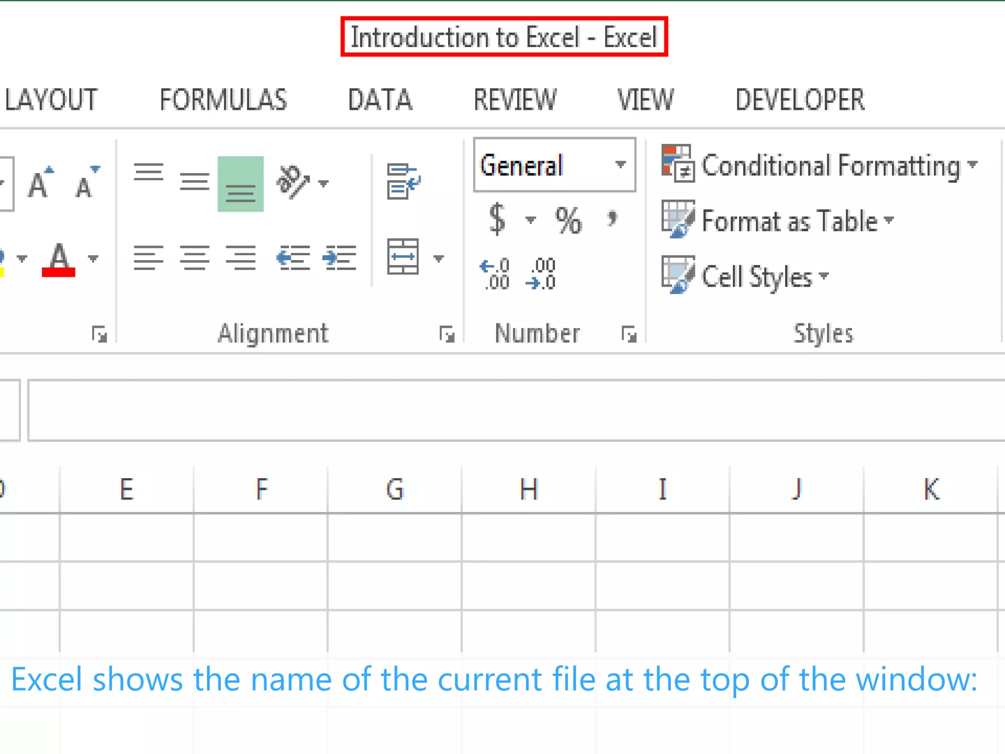 Introduction to Excel - Excel 2013 Tutorial | PDF