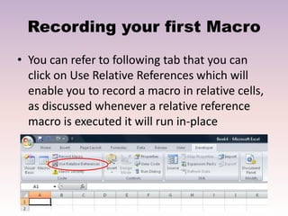 Introduction To Excel 2007 Macros | PPT