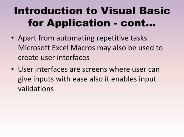 Introduction To Excel 2007 Macros | PPT