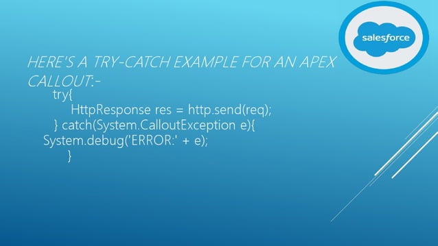 Introduction To Exception Handling In Apex Ppt