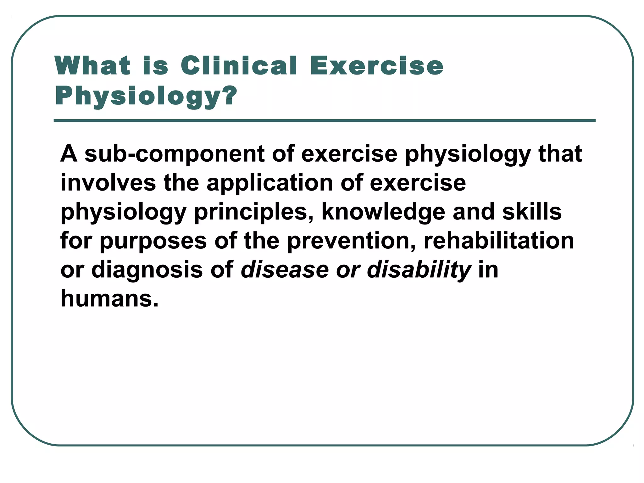 Introduction to exercise physiology | PPT