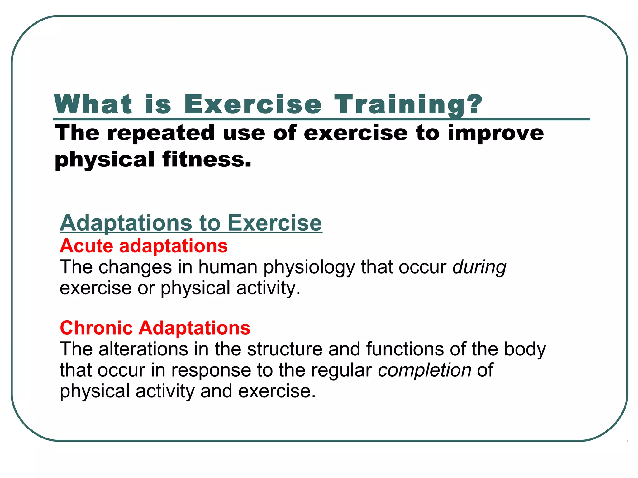 Introduction to exercise physiology | PPT