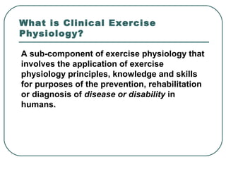 Introduction to exercise physiology | PPT