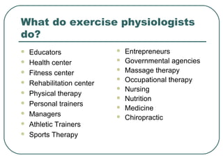 Introduction to exercise physiology | PPT