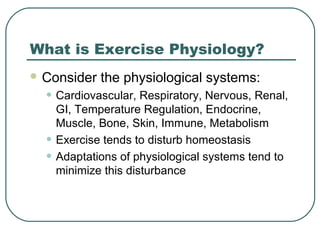 Introduction to exercise physiology | PPT