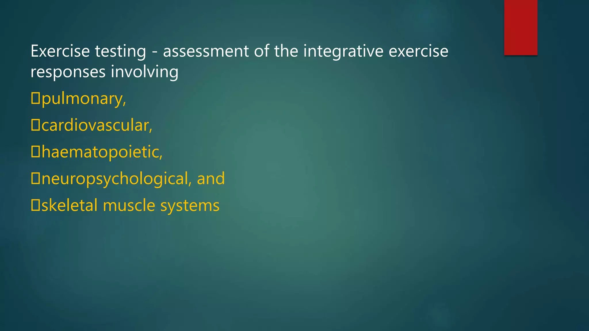 Introduction to exercise testing | PPTX