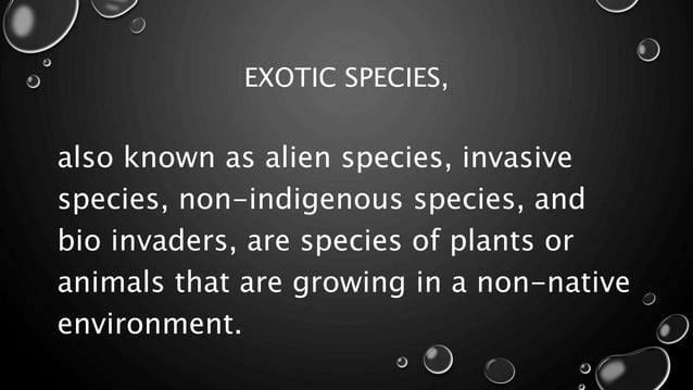 Introduction to Exotic Species | PPTX