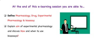 Introduction to experimental pharmacology | PDF