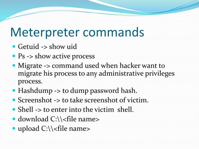 Introduction To Exploitation And Metasploit Pptx Operating Systems 8674