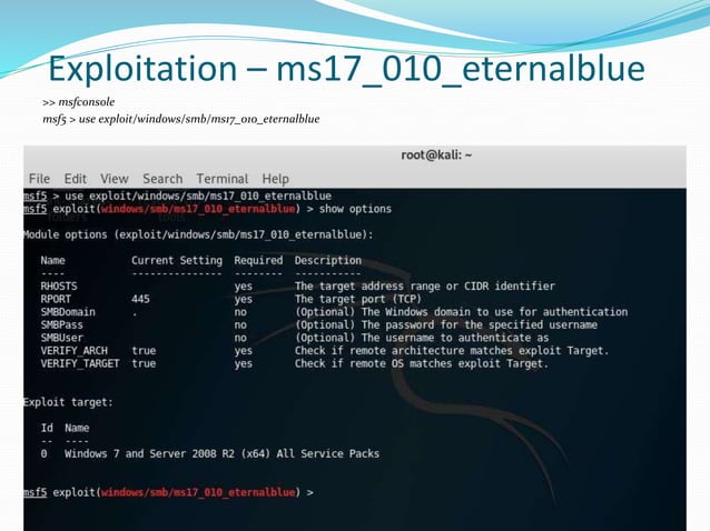 Introduction To Exploitation And Metasploit Pptx Operating Systems 7522