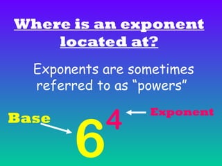 Introduction to exponents power point presentation | PPTX