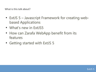 Introduction to ExtJs 5 | PPT