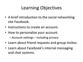 Introduction to Facebook | PPT