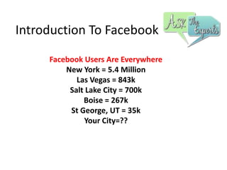 Introduction to facebook | PPTX