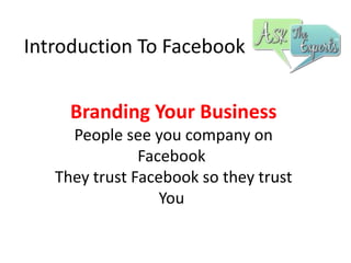 Introduction to facebook | PPTX