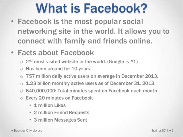 Introduction to Facebook from Boulder City Library