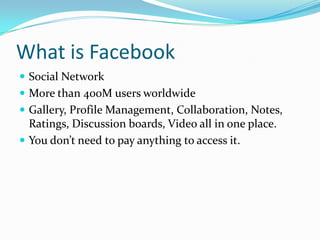 Introduction to facebook platform | PPT