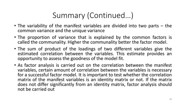 Introduction to Factor Analyses staticstics.pptx | Physics | Science