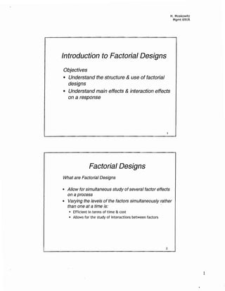 Introduction to factorial designs | PDF