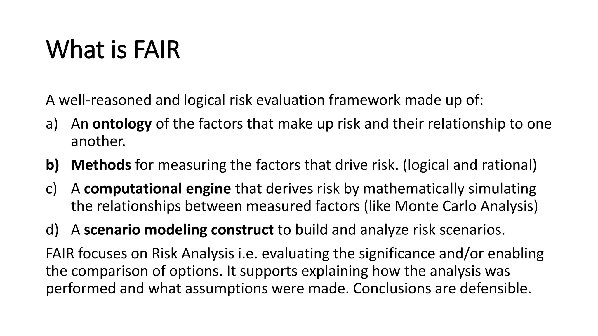 Introduction to FAIR - Factor Analysis of Information Risk | PPTX