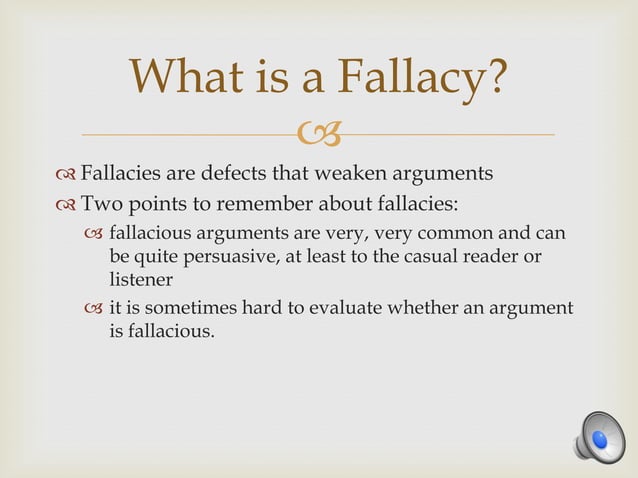 Introduction to Fallacies | PPT