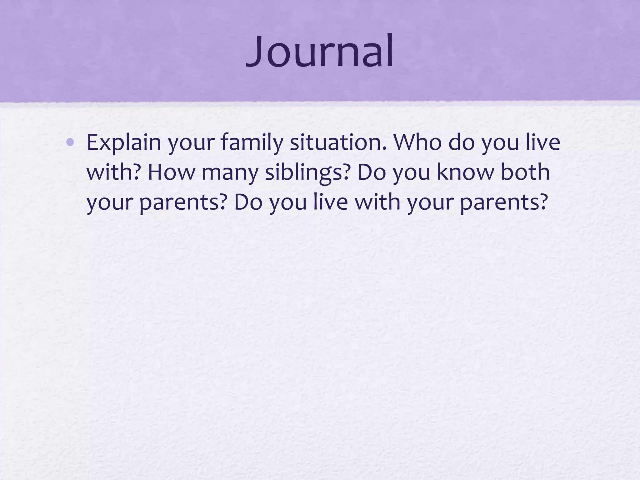 Introduction to families | PPTX