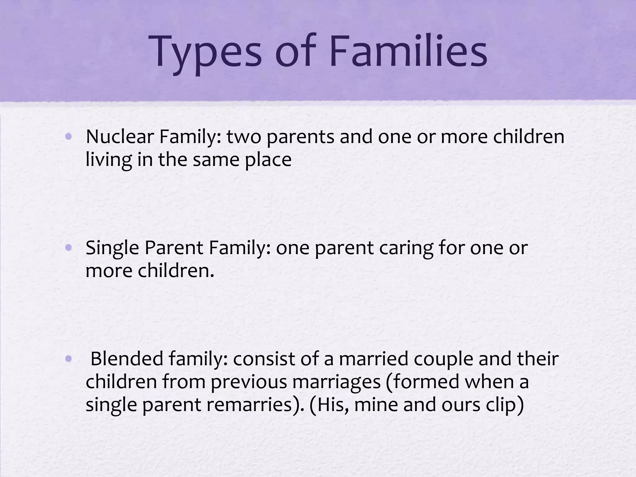 Introduction to families | PPTX