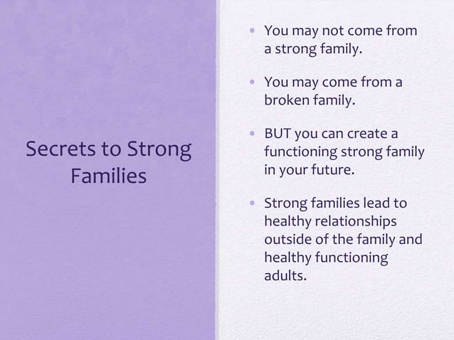 Introduction to families | PPT