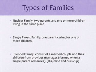 Introduction to families | PPT
